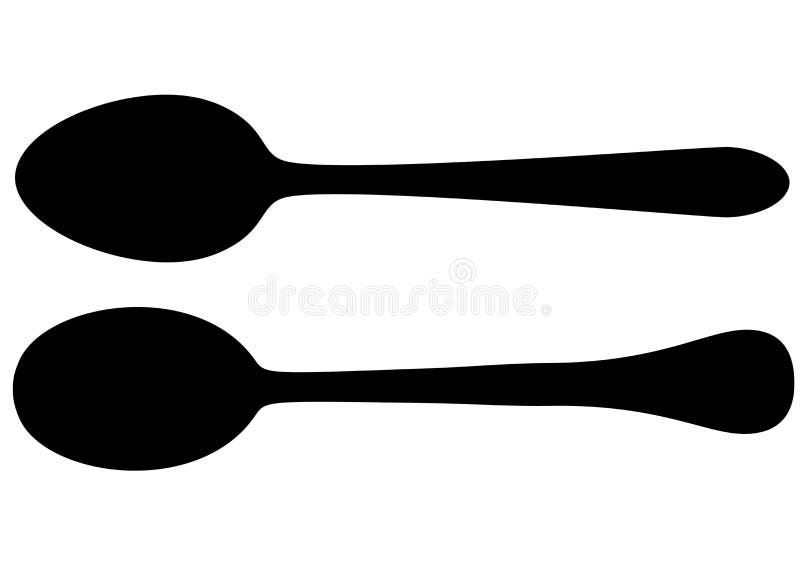 Kitchen spoons in a set. stock vector. Illustration of spoon - 212293937