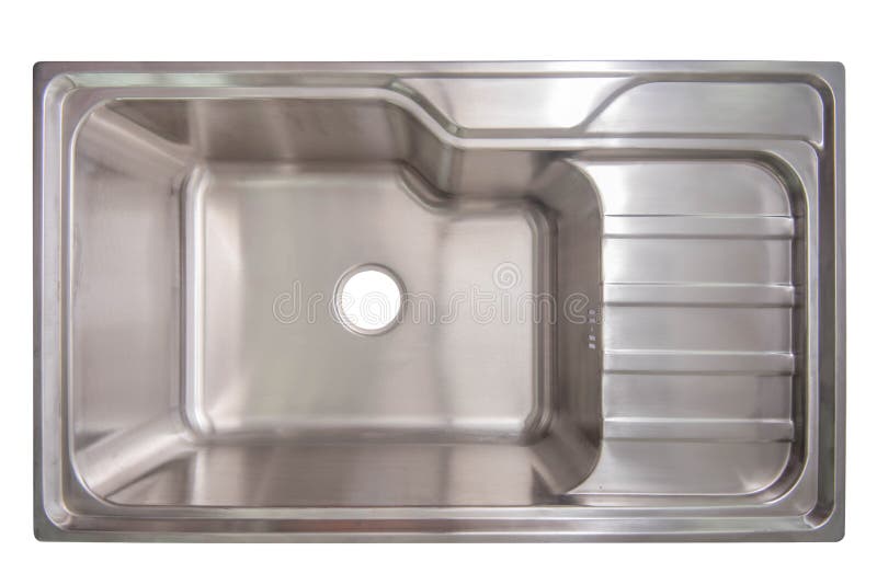 Kitchen Stainless Steel Sink Isolated on White Background Stock Photo ...