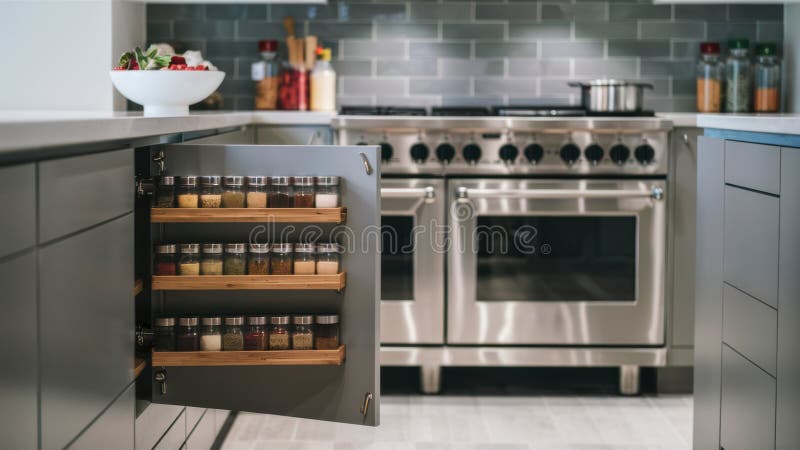 A Kitchen with a Stainless Steel Stove and Oven in the Background, AI ...