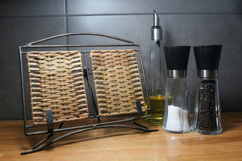 Kitchen still life stock photo. Image of bookstand, pepper - 3395152