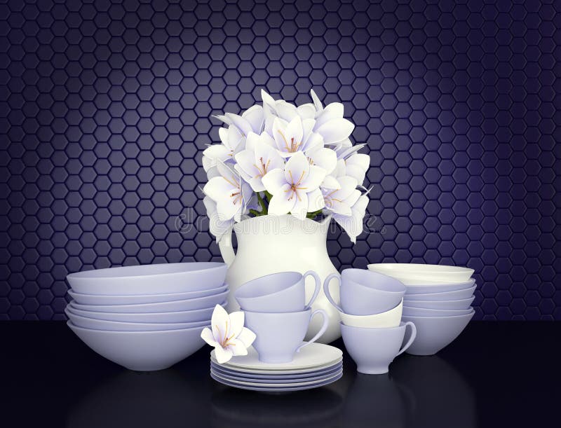 Kitchen still life. stock image. Image of dishware, food - 46810145