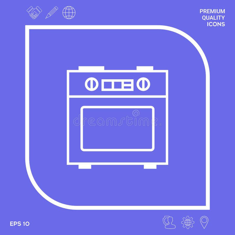 Kitchen Stove Linear Icon. Graphic Elements for Your Design Stock ...