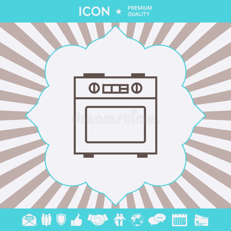 Kitchen Stove Linear Icon. Graphic Elements for Your Design Stock ...