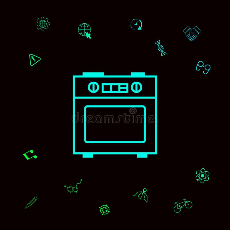 Kitchen Stove Linear Icon . Graphic Elements for Your Designt Stock ...