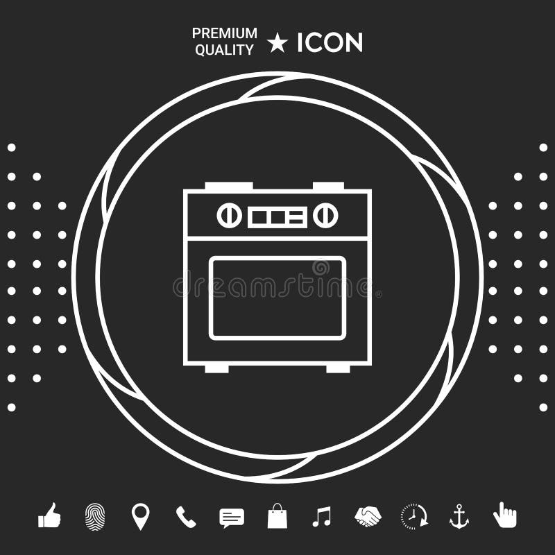Kitchen Stove Linear Icon . Graphic Elements for Your Designt Stock ...
