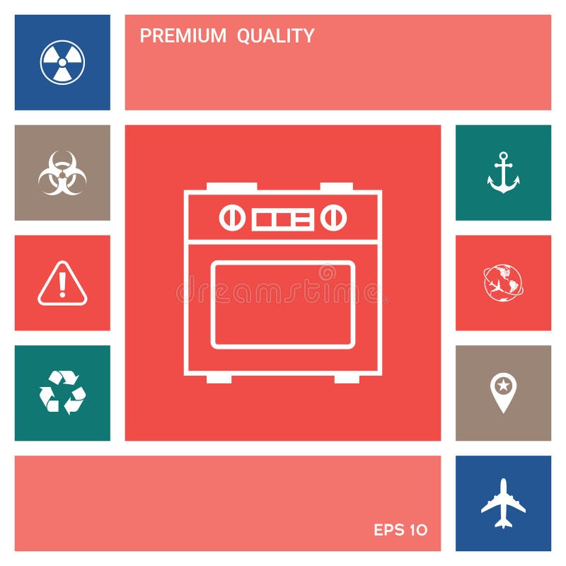 Kitchen Stove Linear Icon . Elements for Your Design Stock Vector ...