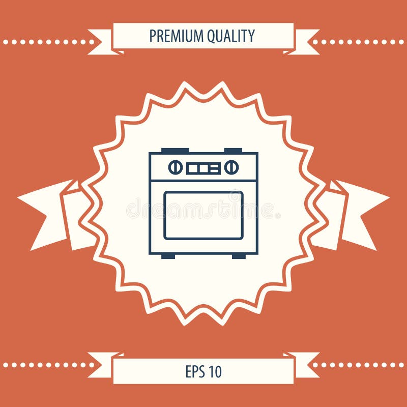 Kitchen stove linear icon stock vector. Illustration of temperature ...