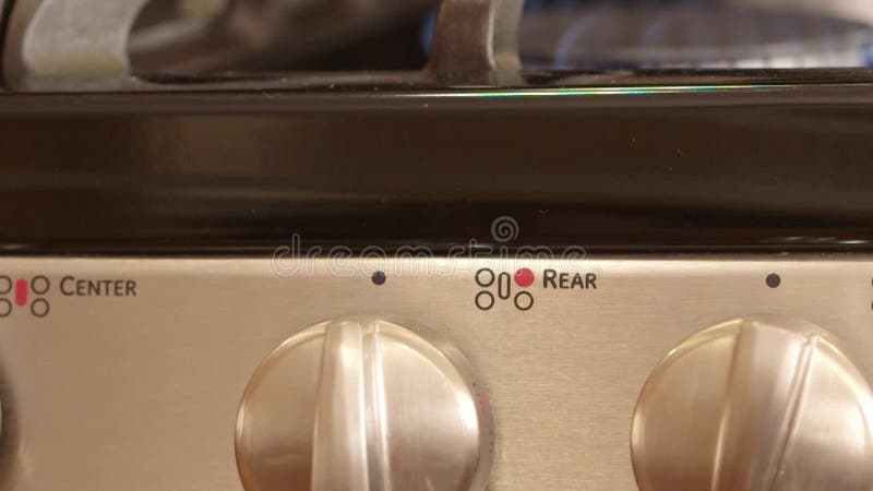 Kitchen Stove Temperature Control Knob Stock Video - Video of control ...