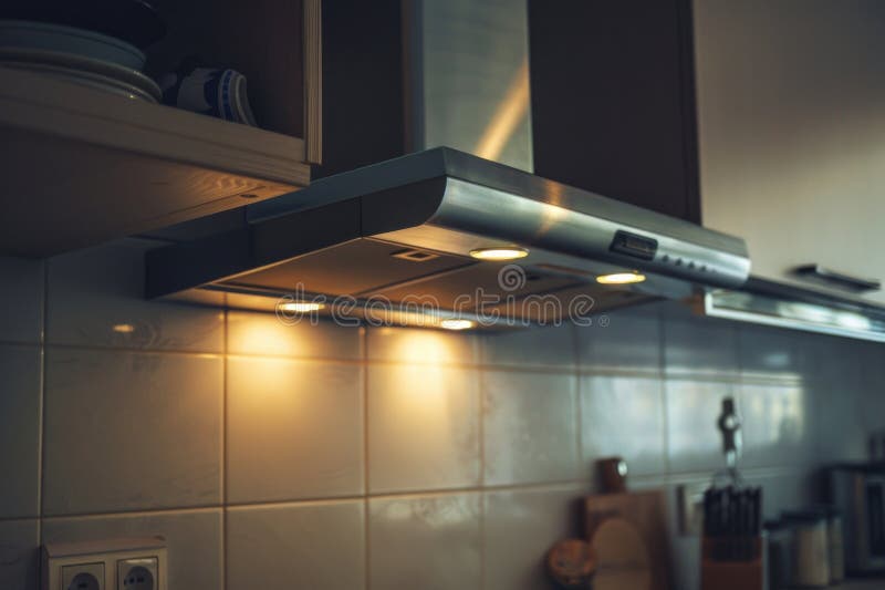 Kitchen Stove Top Oven Sitting Under Light Stock Photos - Free ...
