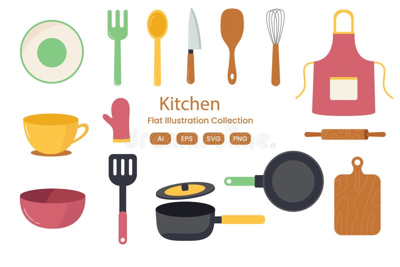 Kitchen Stuff Background Vector Stock Vector - Illustration of design ...