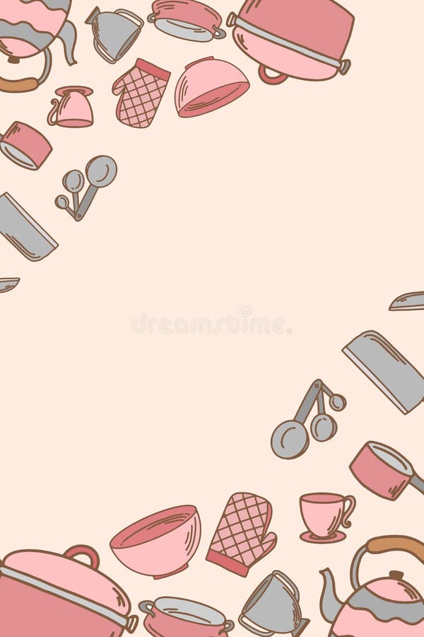 Kitchen Stuff Background Vector Stock Vector - Illustration of ...