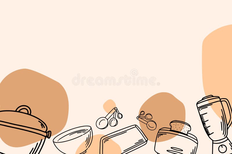 Kitchen Stuff Background Vector Stock Vector - Illustration of ...
