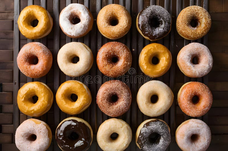 Kitchen Table Donuts, a Delightful Pastry Display Stock Illustration ...