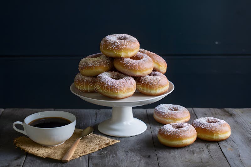 Kitchen Table Donuts, a Delightful Pastry Display Stock Illustration ...