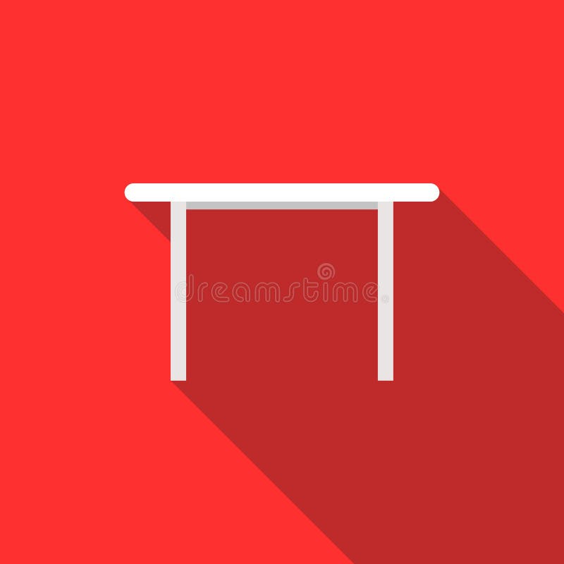 Kitchen Table Icon, Flat Style Stock Illustration - Illustration of ...
