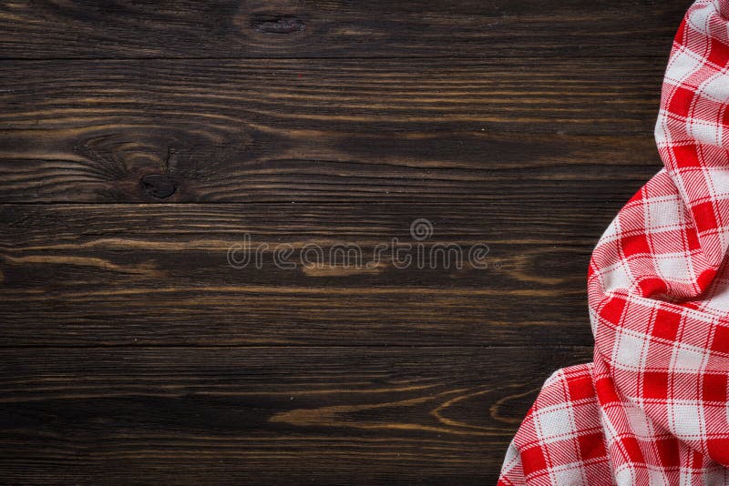 Kitchen Table with Red Plaid Tablecloth. Stock Image - Image of setting ...
