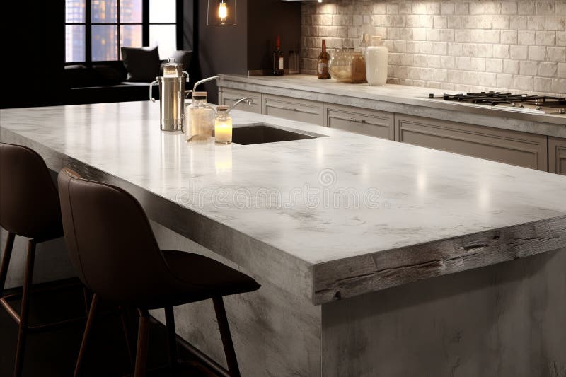 Kitchen Table Surface with Dishes, Kitchen Interior Details, Home ...