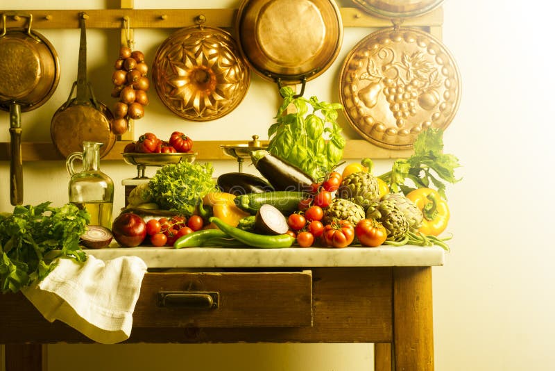 Kitchen table stock photo. Image of healty, life, food - 53698608