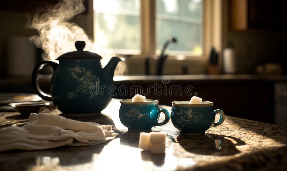 The Kitchen Table Was Cluttered with Tea, Sugar, and Crumpled Paper ...