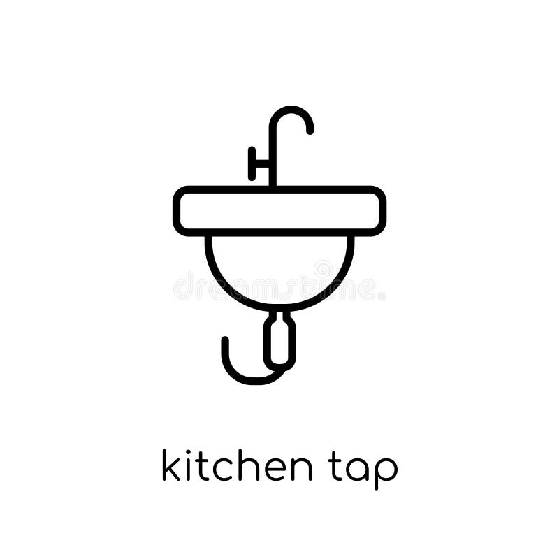 Kitchen Tap Icon from Kitchen Collection. Stock Vector - Illustration ...