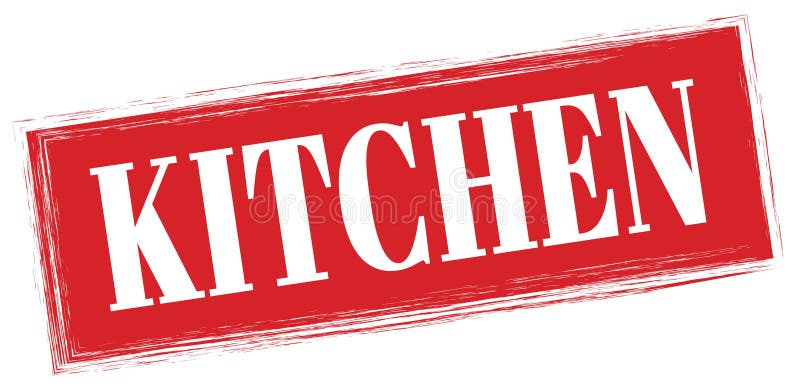 KITCHEN Text Written on Red Stamp Sign Stock Illustration ...