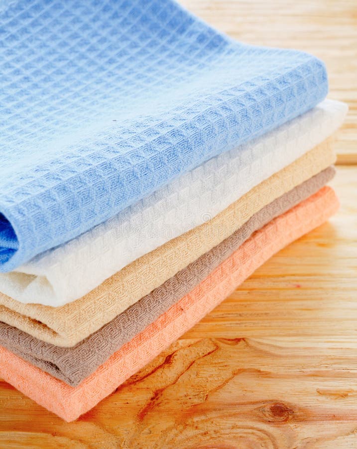 Kitchen Textiles on the Table Stock Photo - Image of pure, accessories ...