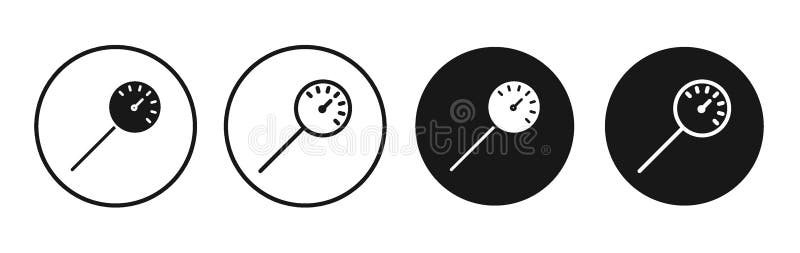 Kitchen Thermometer Icon Vector Set on White Background Stock Vector ...