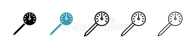 Kitchen Thermometer Icon on White Background. Laboratory Thermometer ...