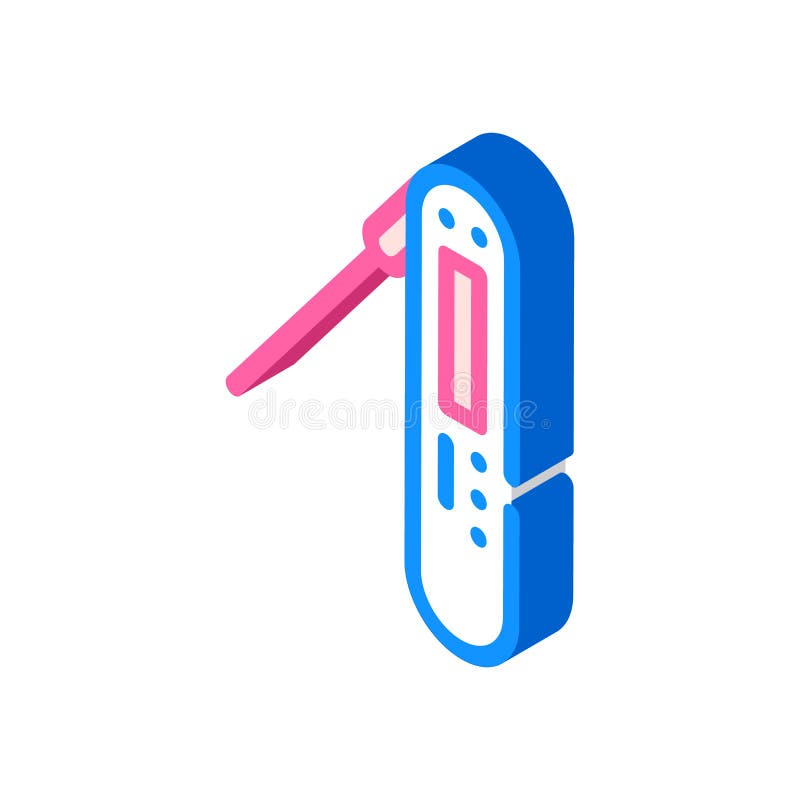 Kitchen Thermometer Isometric Icon Vector Illustration Color Stock ...