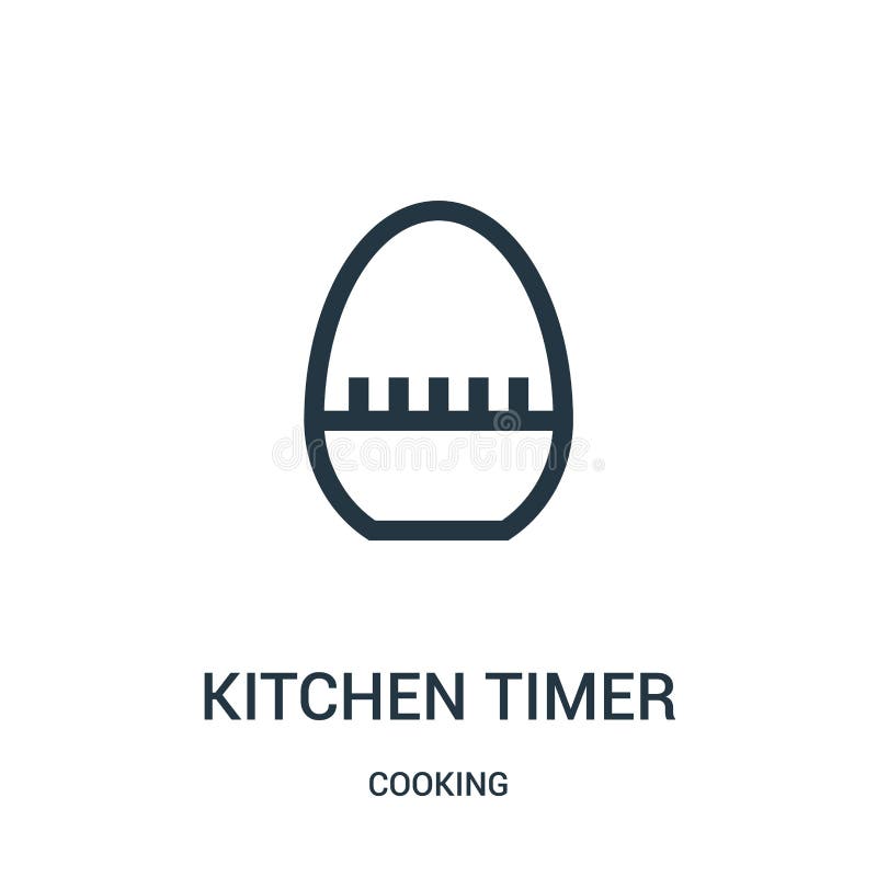 Kitchen Timer Icon Vector from Cooking Collection. Thin Line Kitchen ...