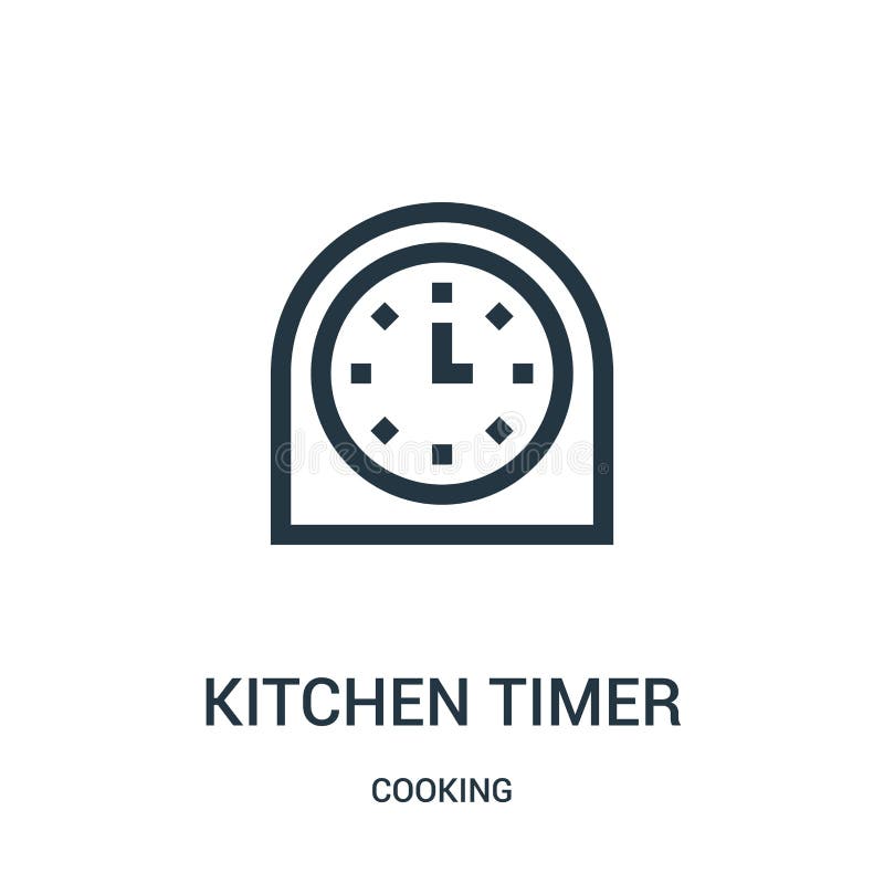 Kitchen Timer Icon Vector from Cooking Collection. Thin Line Kitchen ...