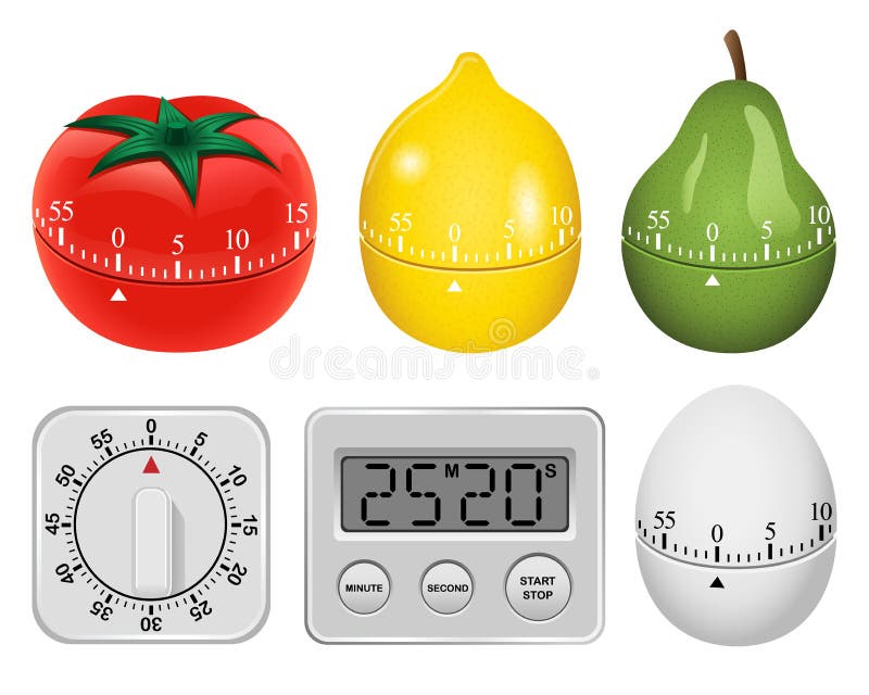 Kitchen Timer Mockup Set, Realistic Style Stock Vector - Illustration ...