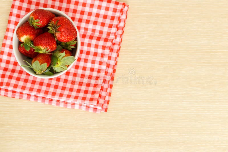 Kitchen Tool, Table Wood Texture, Clean Food Concept and Strawberry ...