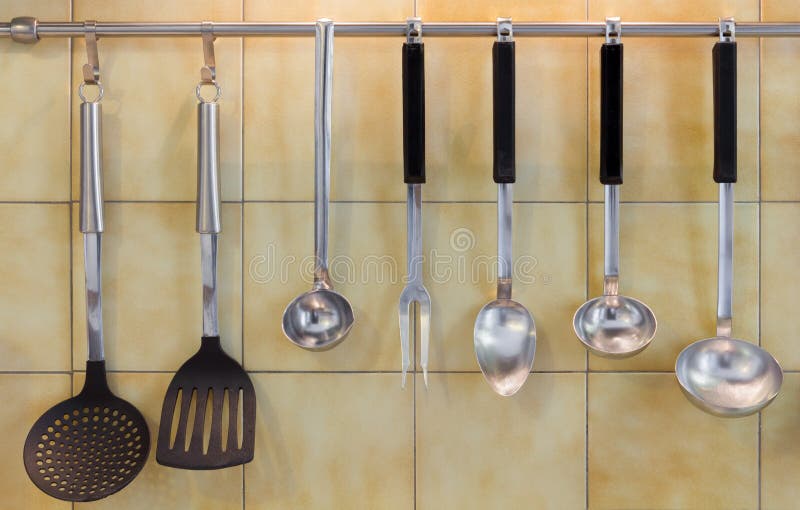 Kitchen Tools stock photo. Image of slice, ladle, hang - 25482600