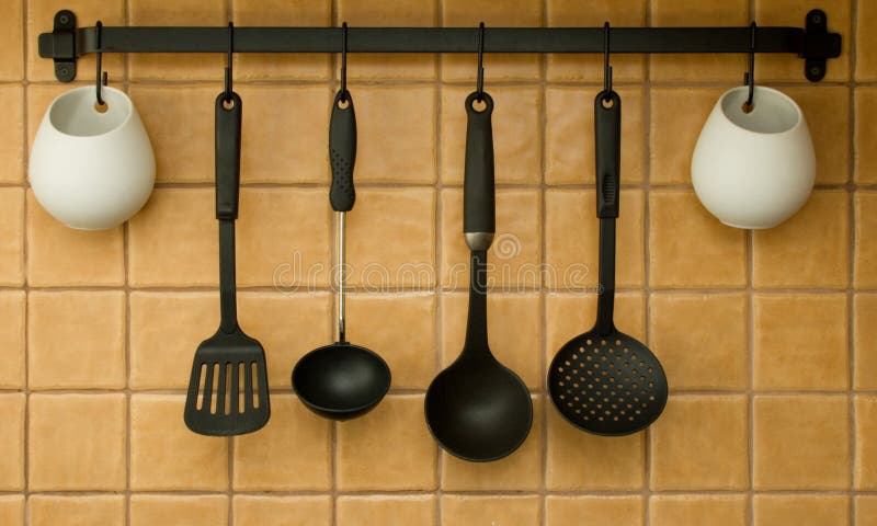 Kitchen tools stock photo. Image of black, fried, domestic - 5907154