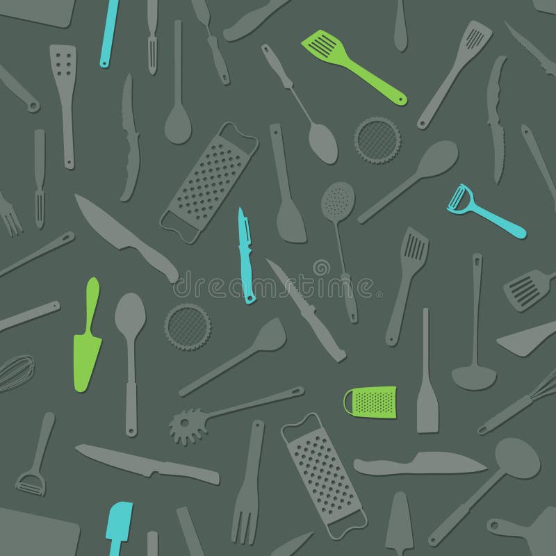 Kitchen tools background stock vector. Illustration of equipment ...