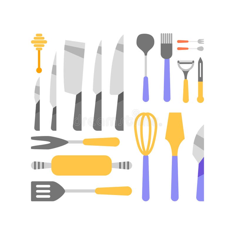 Kitchen tools collection stock vector. Illustration of dinner - 79900362
