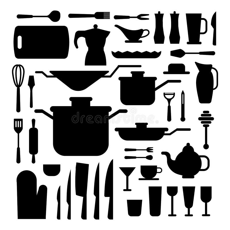 Kitchen tools collection stock vector. Illustration of cutlery - 79900513