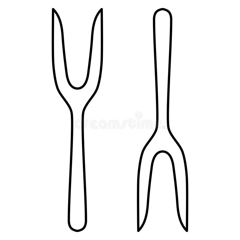 Forks Logo with Leaves and Spoon between Two Forks with a Negative ...
