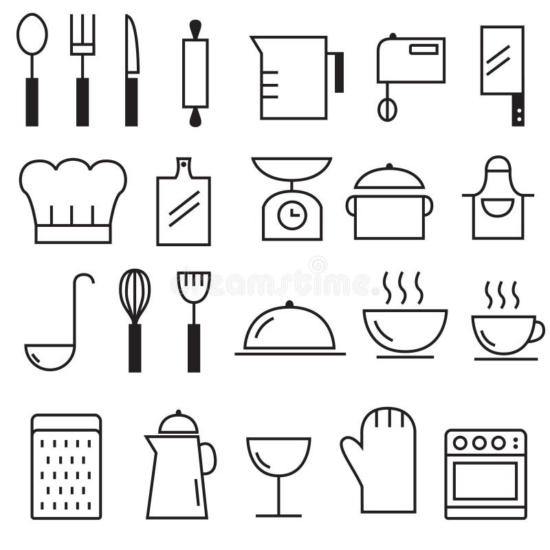 Kitchen Tools stock illustration. Illustration of bakery - 34668348