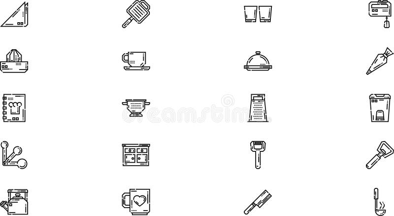 Kitchen Tools Icons High-Quality Vector Icons Collection with Editable Stroke. Ideal for ...