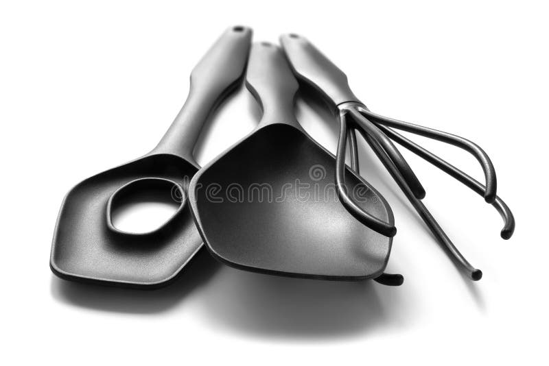 Kitchen Tools. Plastic Kitchen Tool Isolated on White. Selective Focus ...