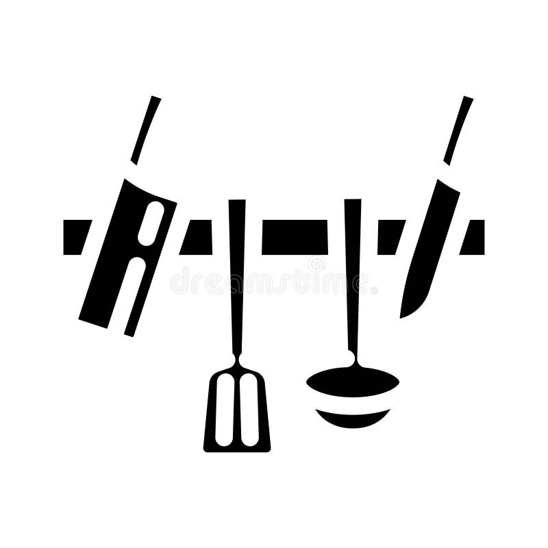 Kitchen Tools Restaurant Chef Glyph Icon Vector Illustration Stock ...