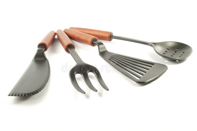 Set of Kitchen Utensils stock image. Image of frying, implements - 3701093