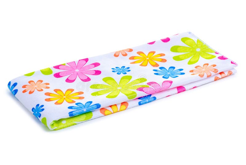 Kitchen Towel Flower Pattern Stock Photo - Image of hygiene, commercial ...
