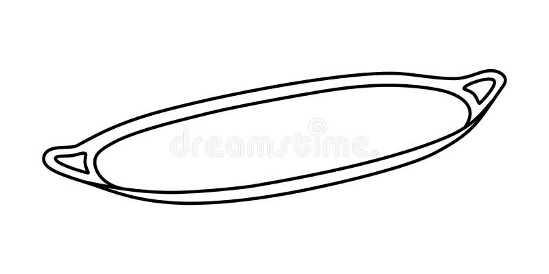 LINEAR DRAWING of a FOOD TRAY on a WHITE BACKGROUND Stock Vector ...