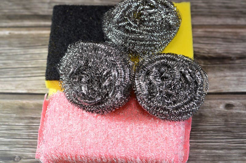 Kitchen Utensil Scrubber Pad, Combo Cellulose, Abrasive Two Sided ...