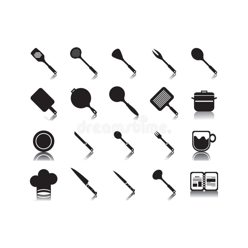 Kitchen Utensil Set. Vector Illustration Decorative Design Stock Vector ...