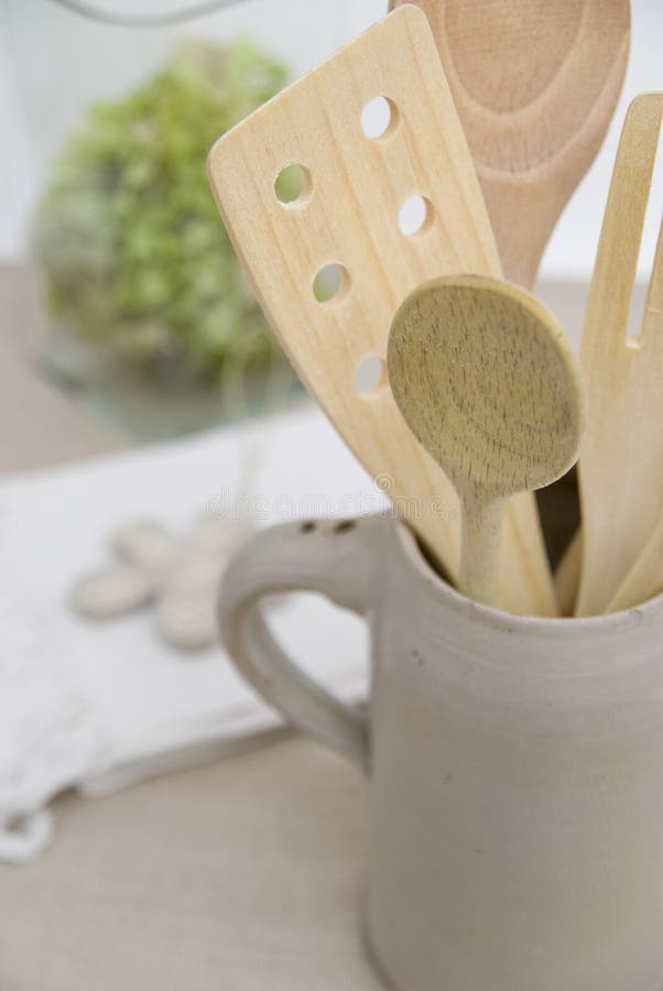Kitchen utensils stock image. Image of striped, ladle - 6247117