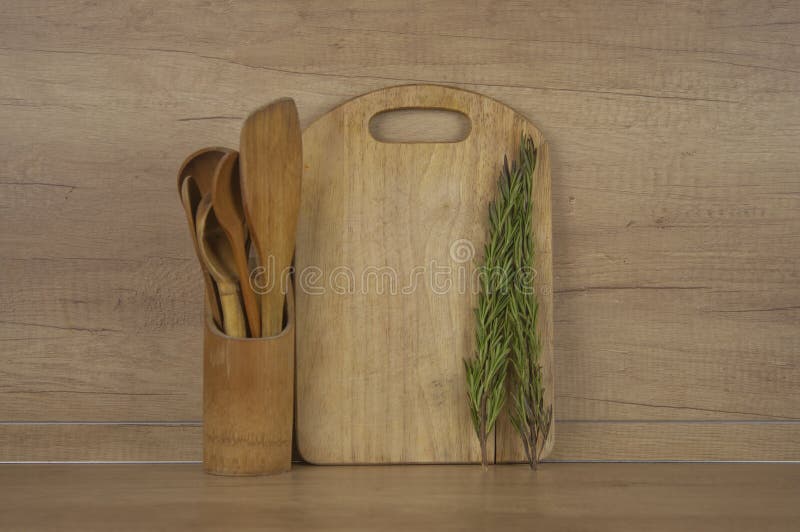 Kitchen Utensils Background with a Blank Space for a Text, Home Kitchen ...